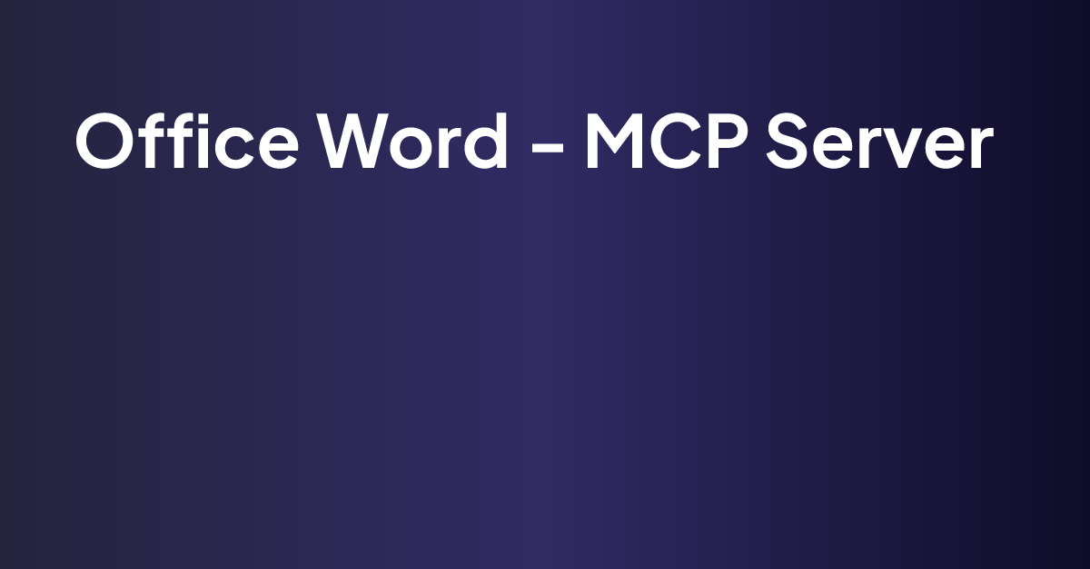 Office Word - MCP Server